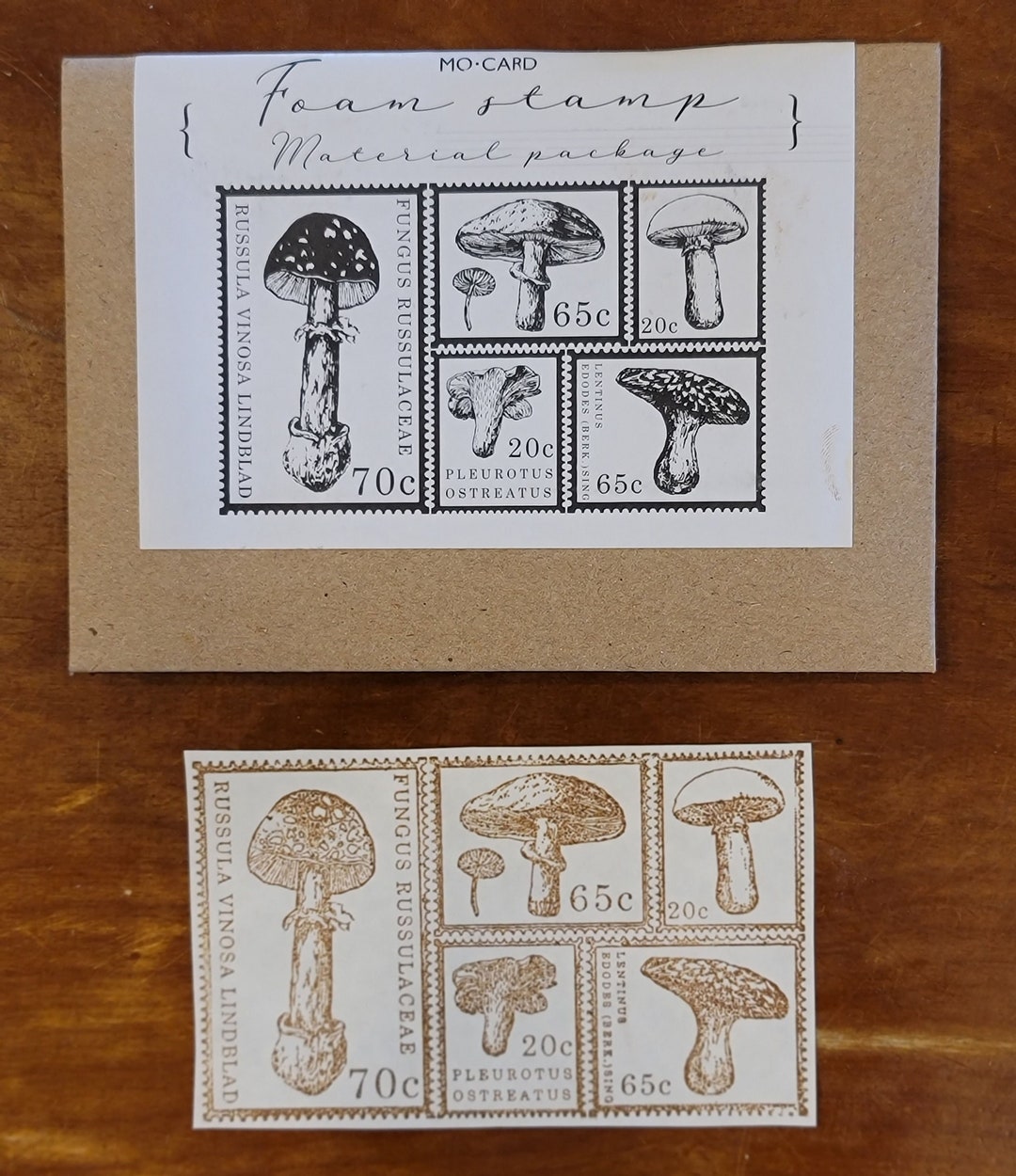 Large Mo Card Mushroom Foam Stamp for Crafting, Cardmaking, Junk ...