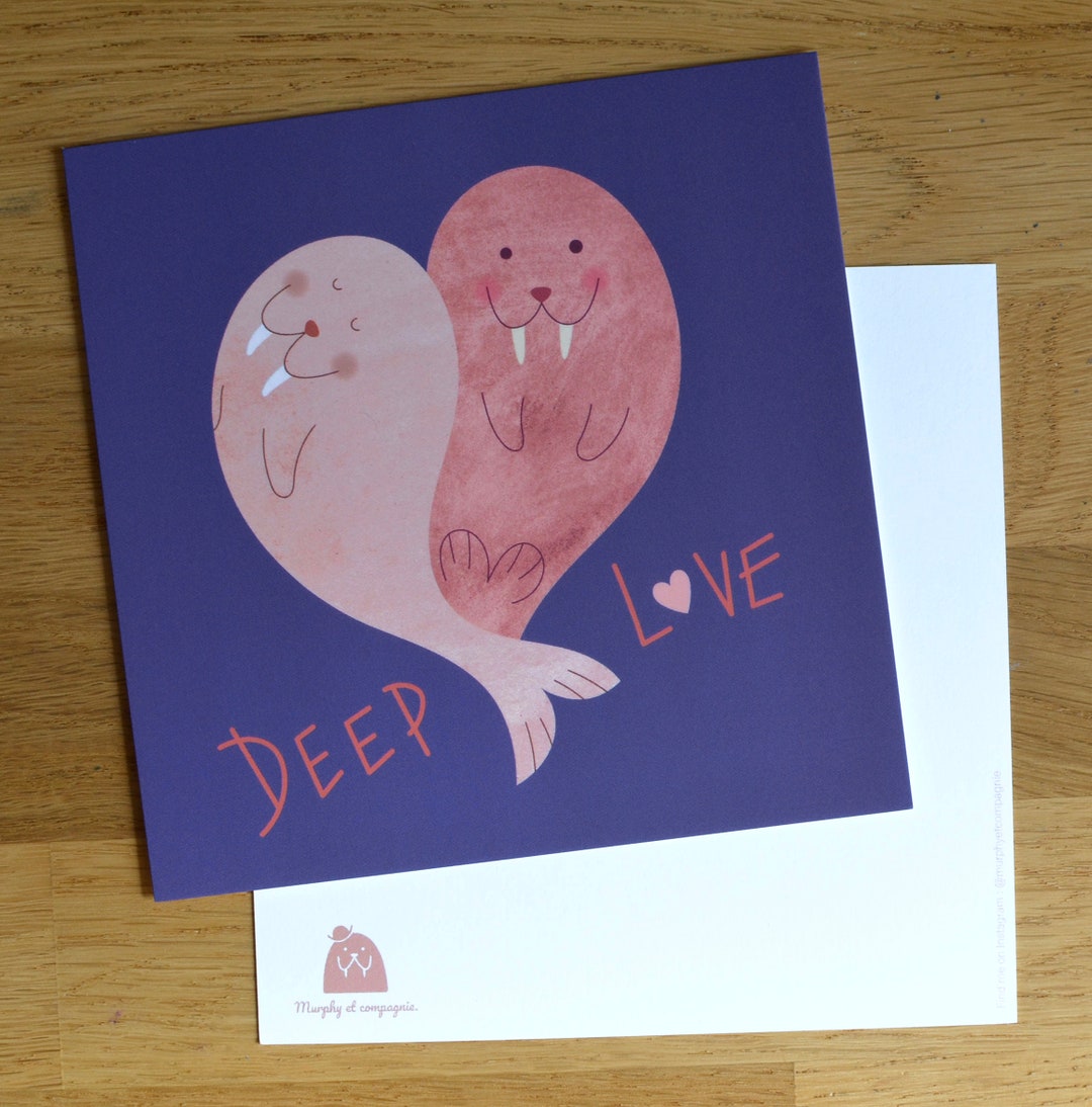 Deep Love Walrus Map - Etsy