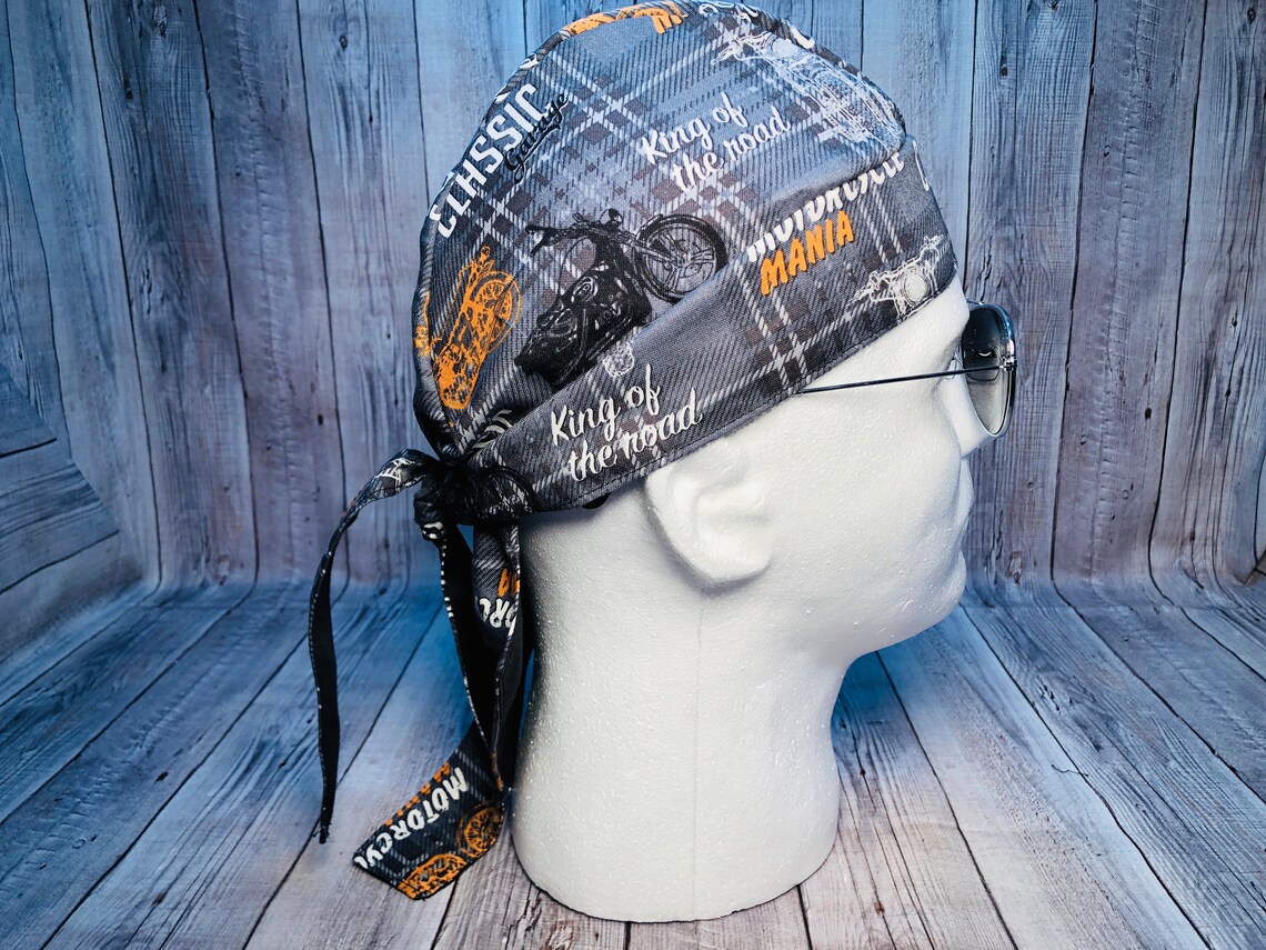 Motorcycle Skull Cap Motorcycle Cap Scrub Cap Bikers Skull - Etsy