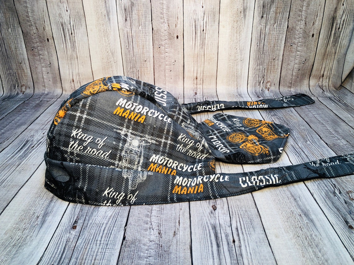 Motorcycle Skull Cap Motorcycle Cap Scrub Cap Bikers Skull - Etsy