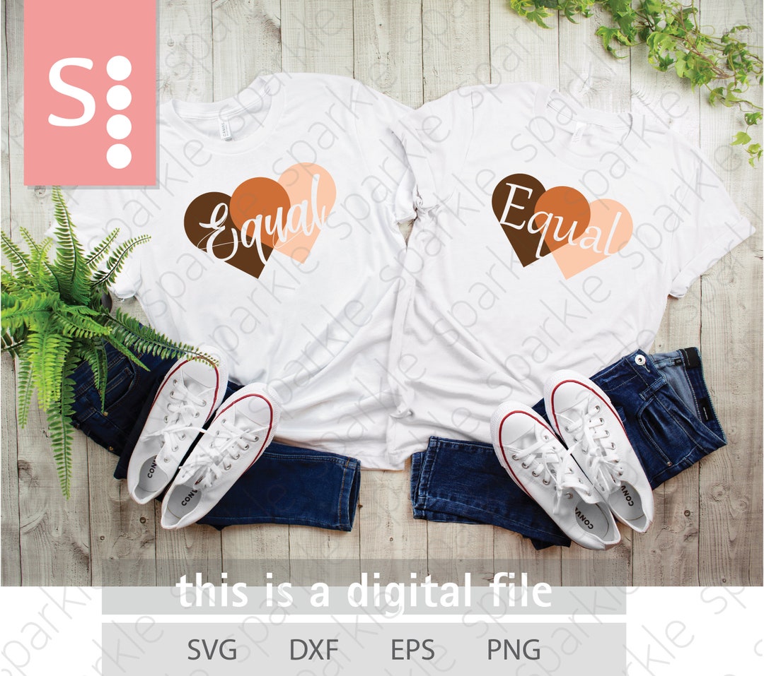 Buy 1 Get 1 FREE Equal Hearts SVG Cut File Equality Svg Be Kind Hearts ...