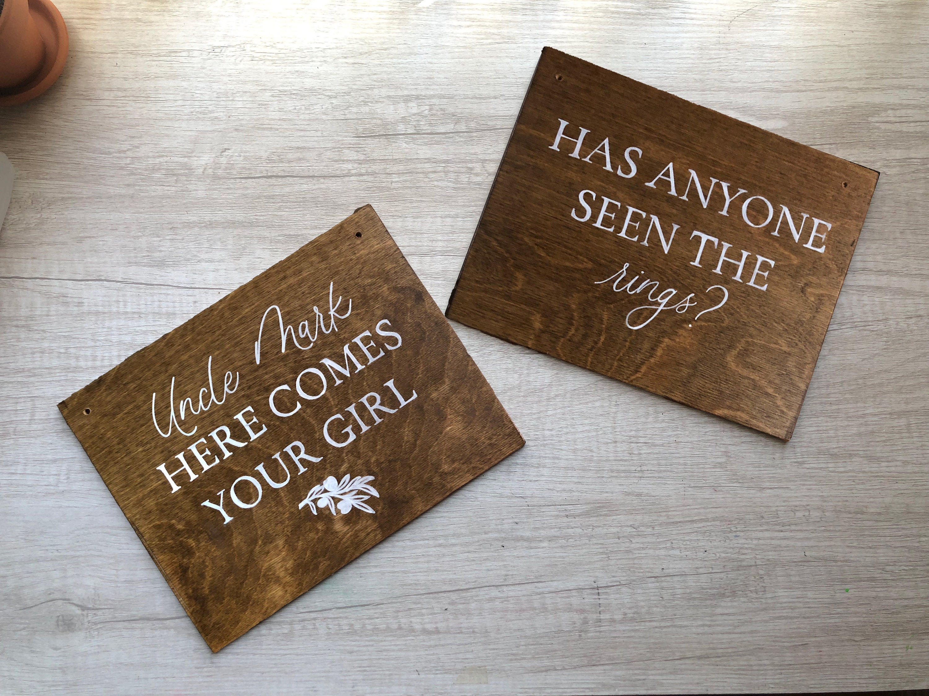 Wedding Ring Bearer Sign Ring Boy Sign Flower Girl Sign Wedding ...