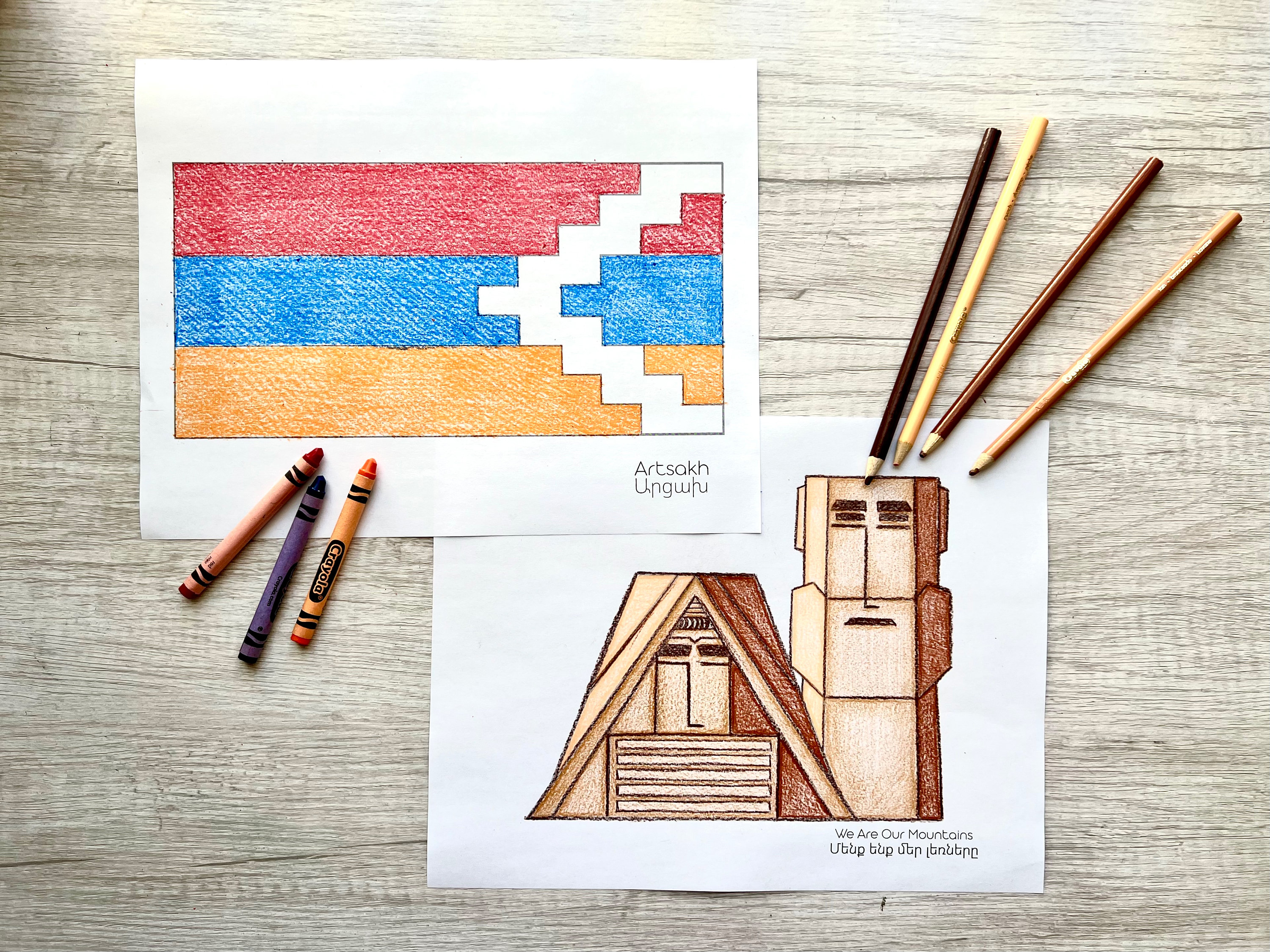 Artsakh Flag Downloadable and Printable Coloring Page | Kids Coloring ...