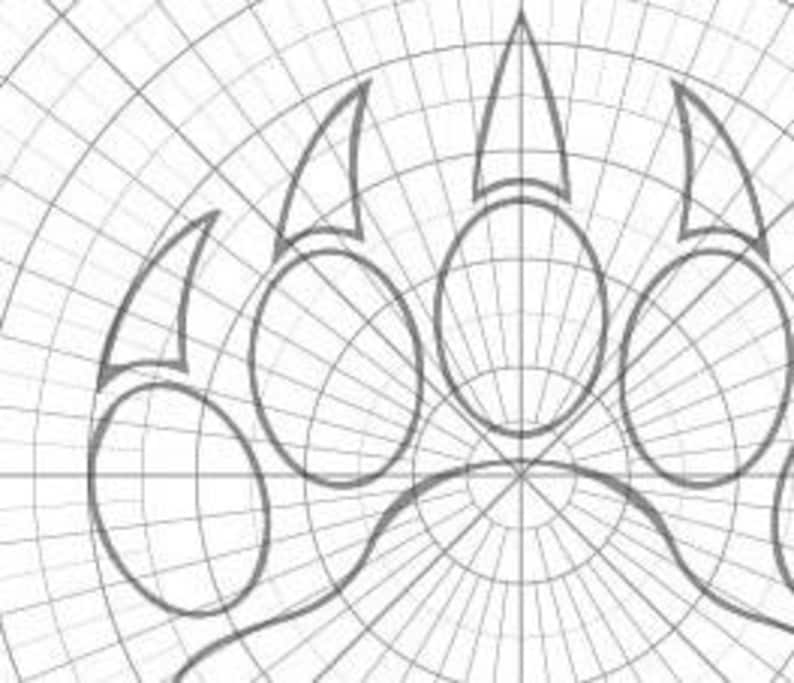 Bear Paw Medallion Temlate - Etsy