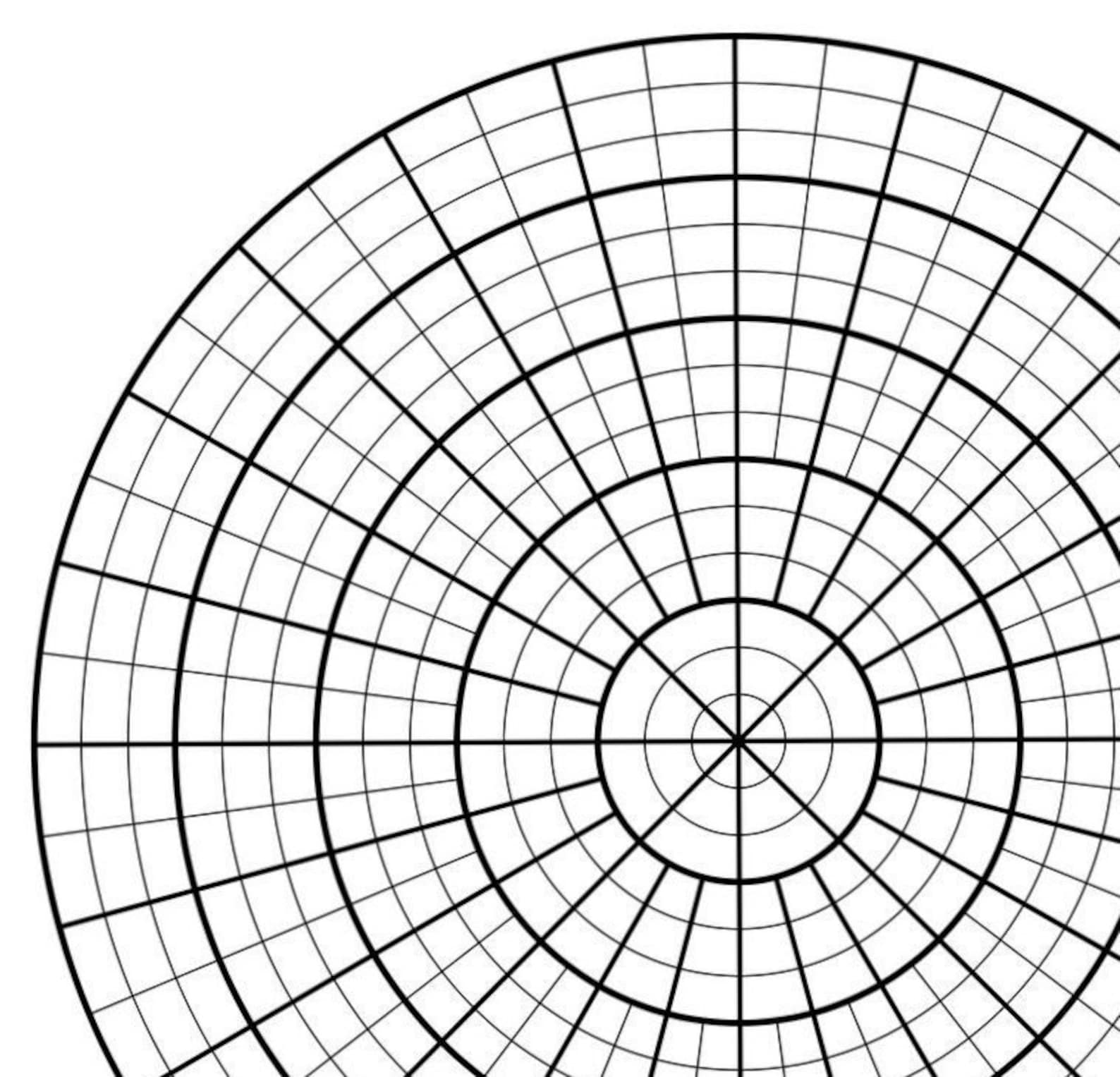 Circle Graph Template PDF - Etsy