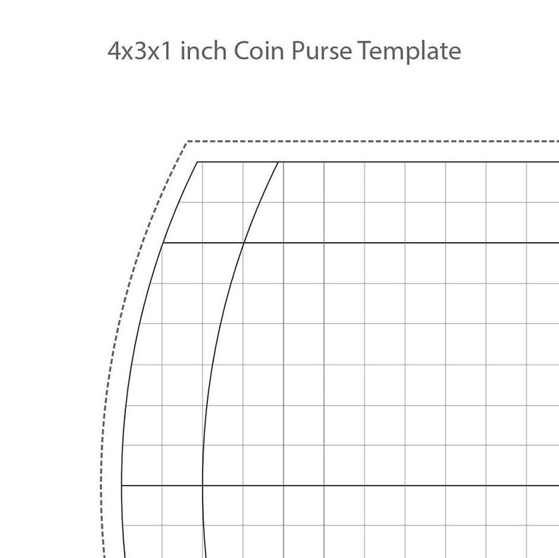 4x3 Coin Purse Template - Etsy