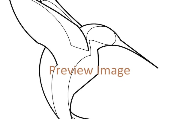 Hummingbird Template PDF | Etsy