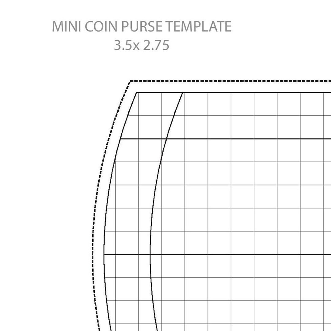 Mini Coin Purse Template - Etsy