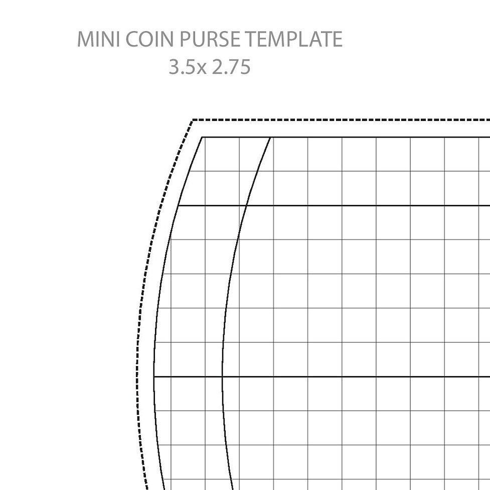 Mini Coin Purse Template - Etsy