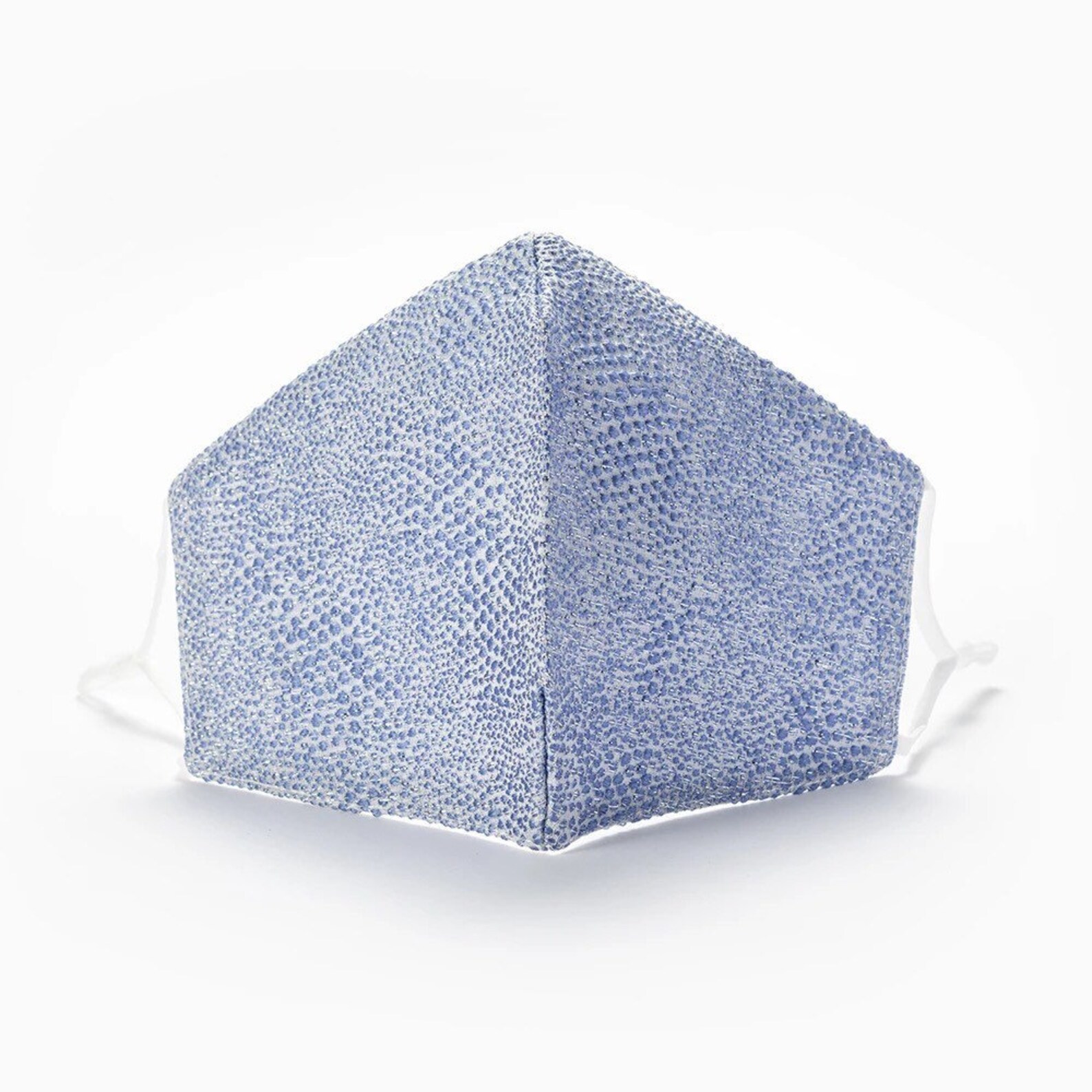 Jacquard Face Mask 2 Layer Mask W/ Filter Pocket Sky Blue | Etsy