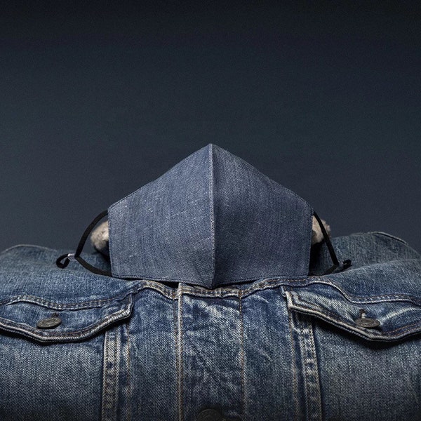 Denim Face Mask - Etsy