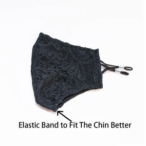 LACE FACE MASK, Reusable Face Cover, Black Lace Face Mask, Elegant Mask ...