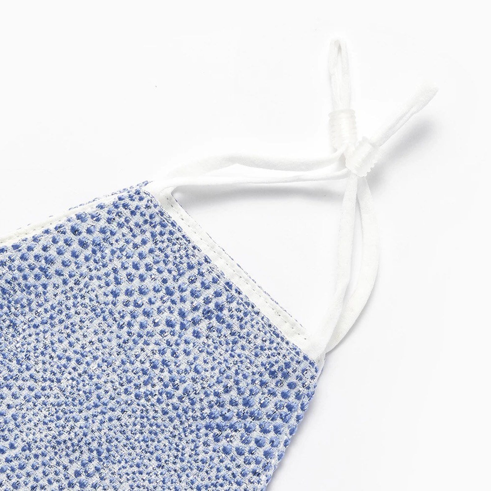 Jacquard Face Mask 2 Layer Mask W/ Filter Pocket Sky Blue | Etsy