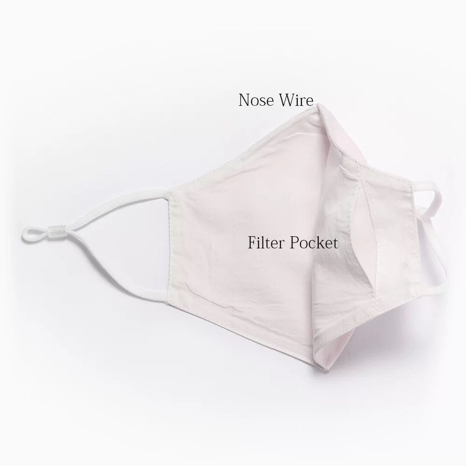 Pastel Pink Cotton Mask Two Layer Washable Reusable Face | Etsy