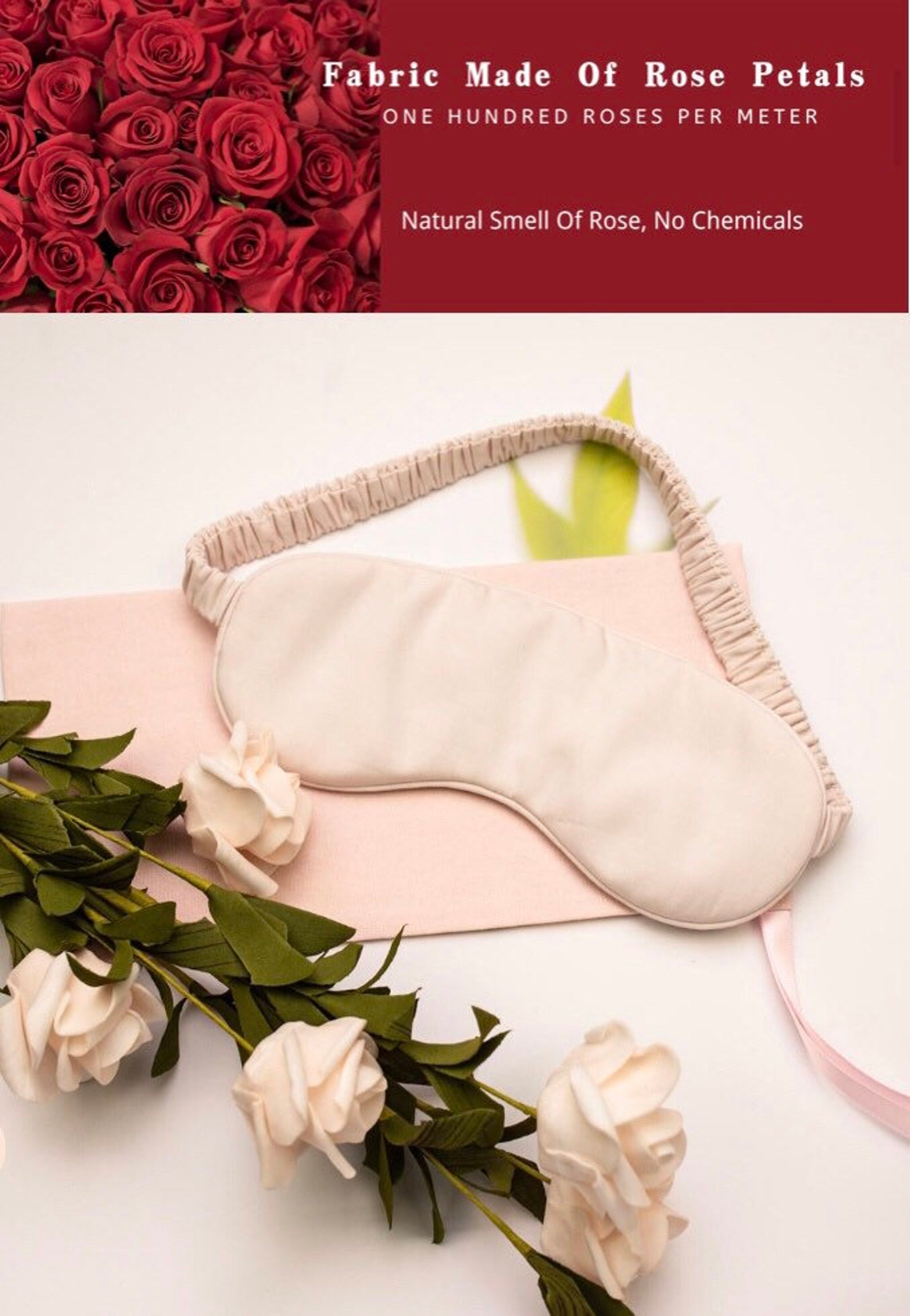 Rose Scented Eye Mask 5 Layer Rose Aromatherapy Fabric Eye - Etsy Norway