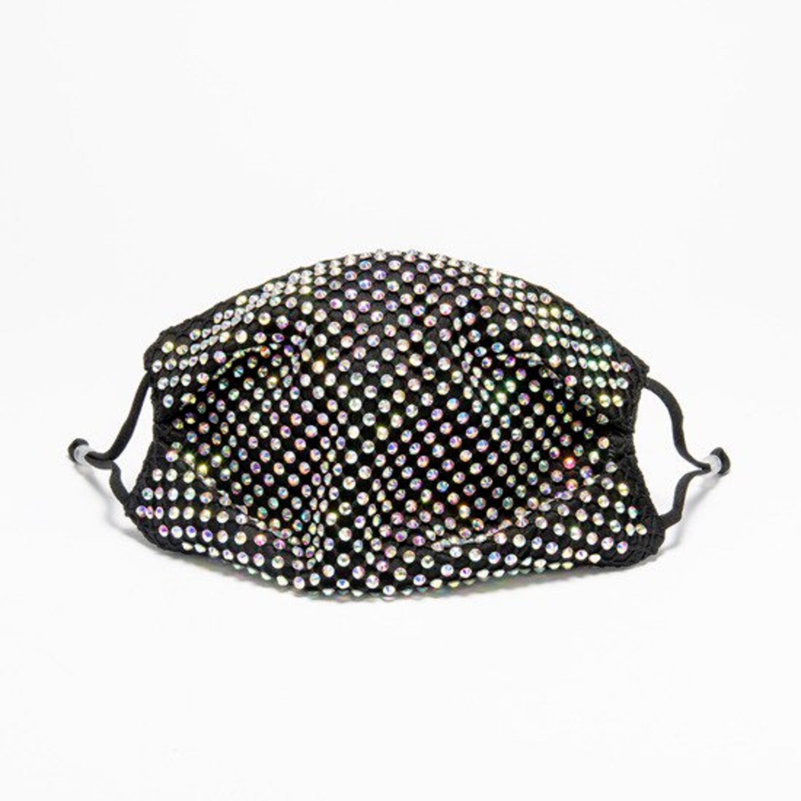 Black Rhinestone Bling Face Mask Layer Bling Mask Washable | Etsy