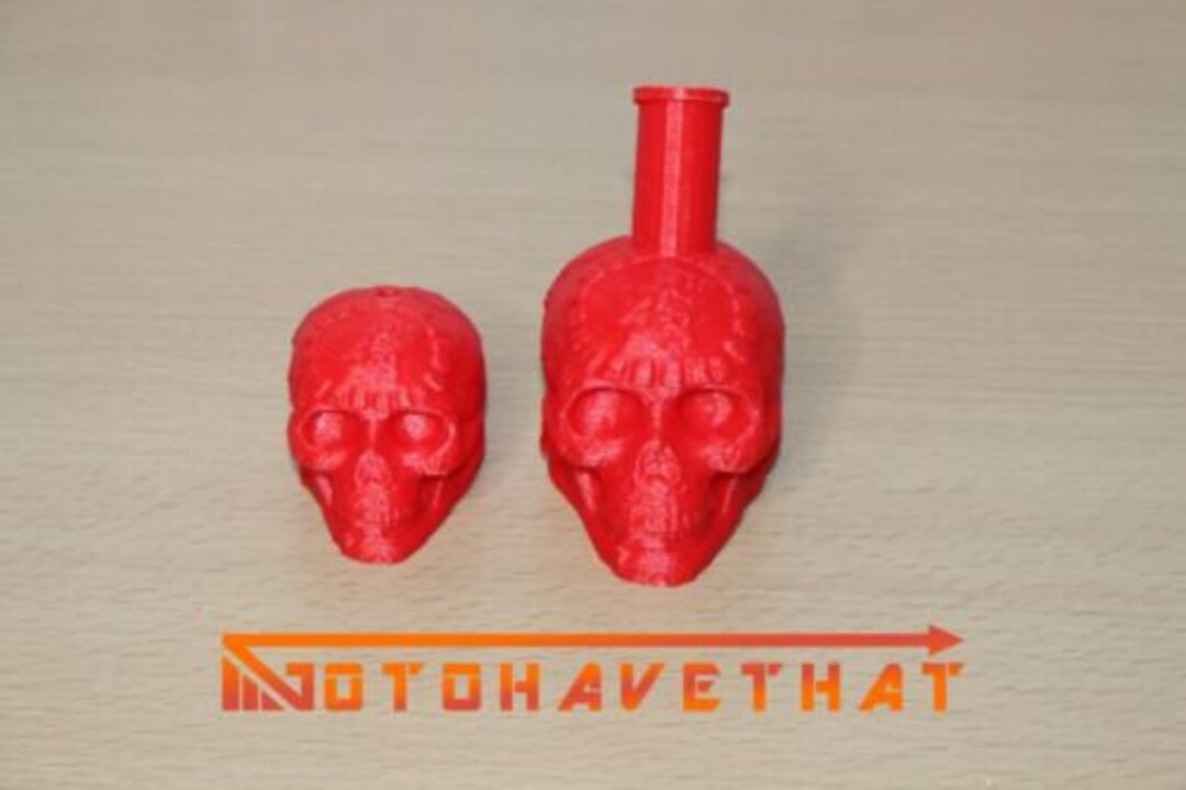 RED Large 75mm Aztec Death Whistle Skull 3D Printed Mexican Scream Loud ...