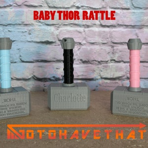 Baby Rattle Thor Hammer - Medieval Baby Shower Decor - Baby Rattle ...