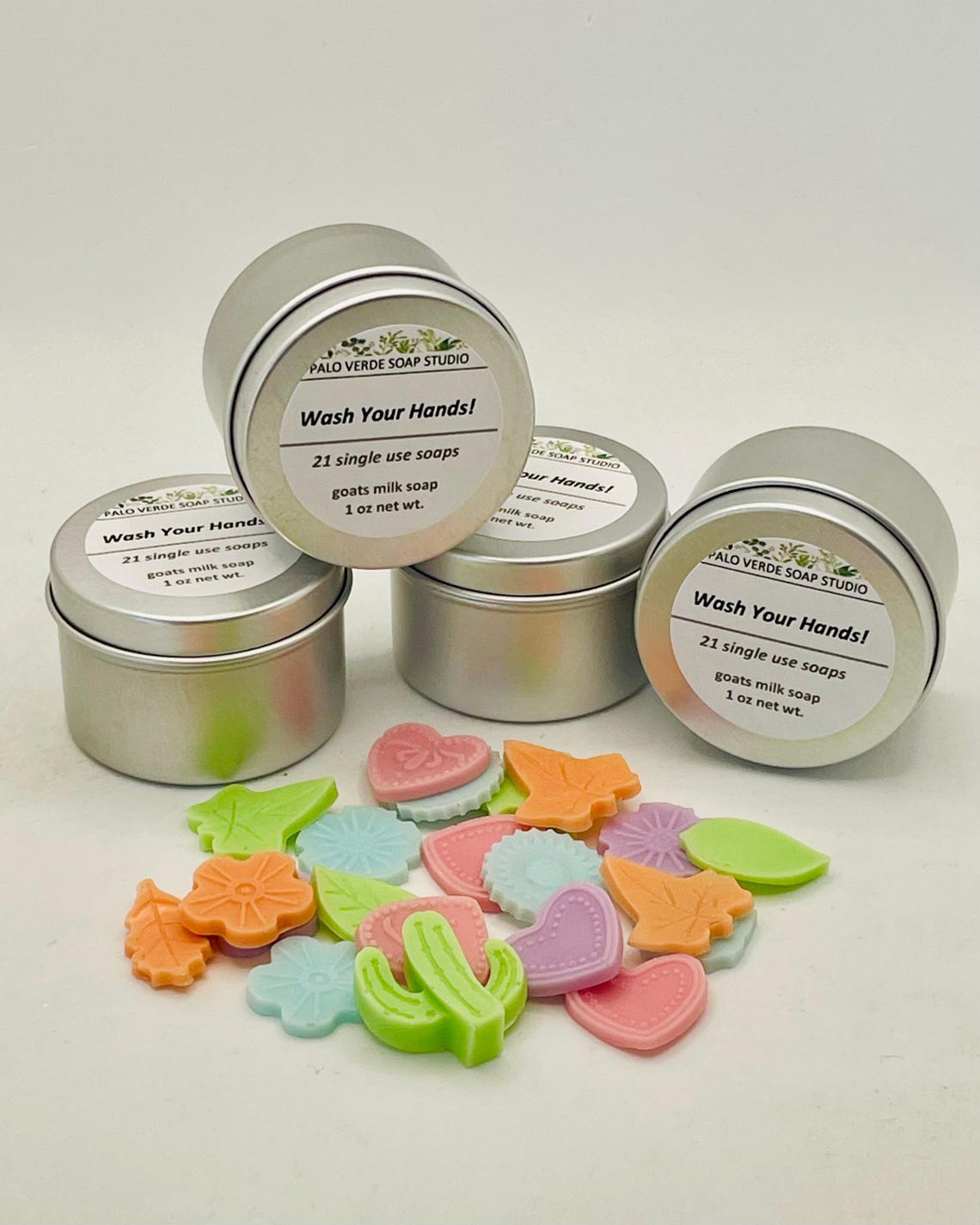 Travel Soap "wash Your Hands" One Time Use Mini Soaps in a Travel Tin ...