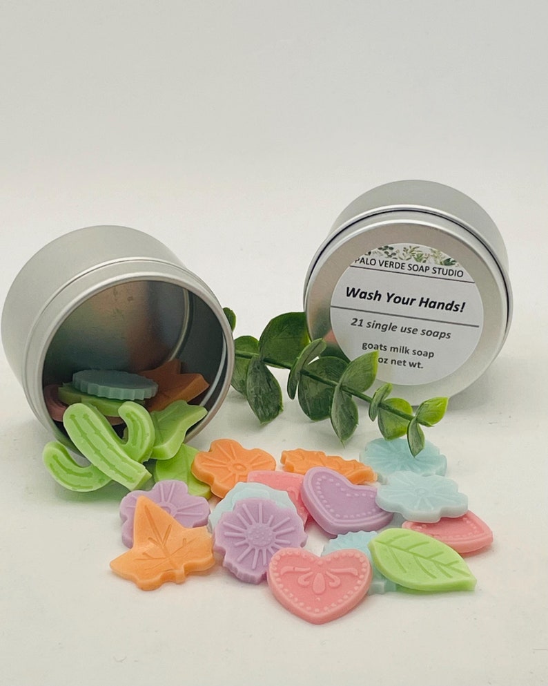 Travel Soap "wash Your Hands" One Time Use Mini Soaps in a Travel Tin ...