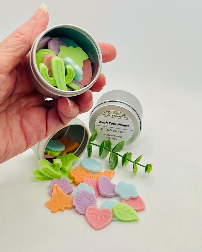 Travel Soap "wash Your Hands" One Time Use Mini Soaps in a Travel Tin ...