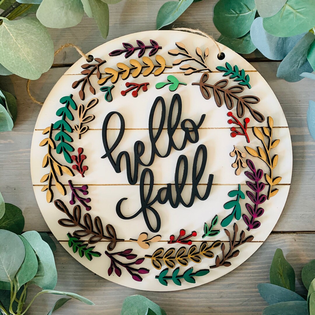 DIY Paint Kit Sign Hello Fall Sign Fall Craft Kit Paint - Etsy