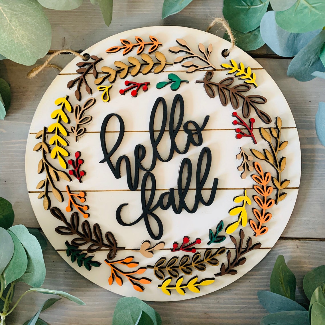 DIY Paint Kit Sign Hello Fall Sign Fall Craft Kit Paint | Etsy