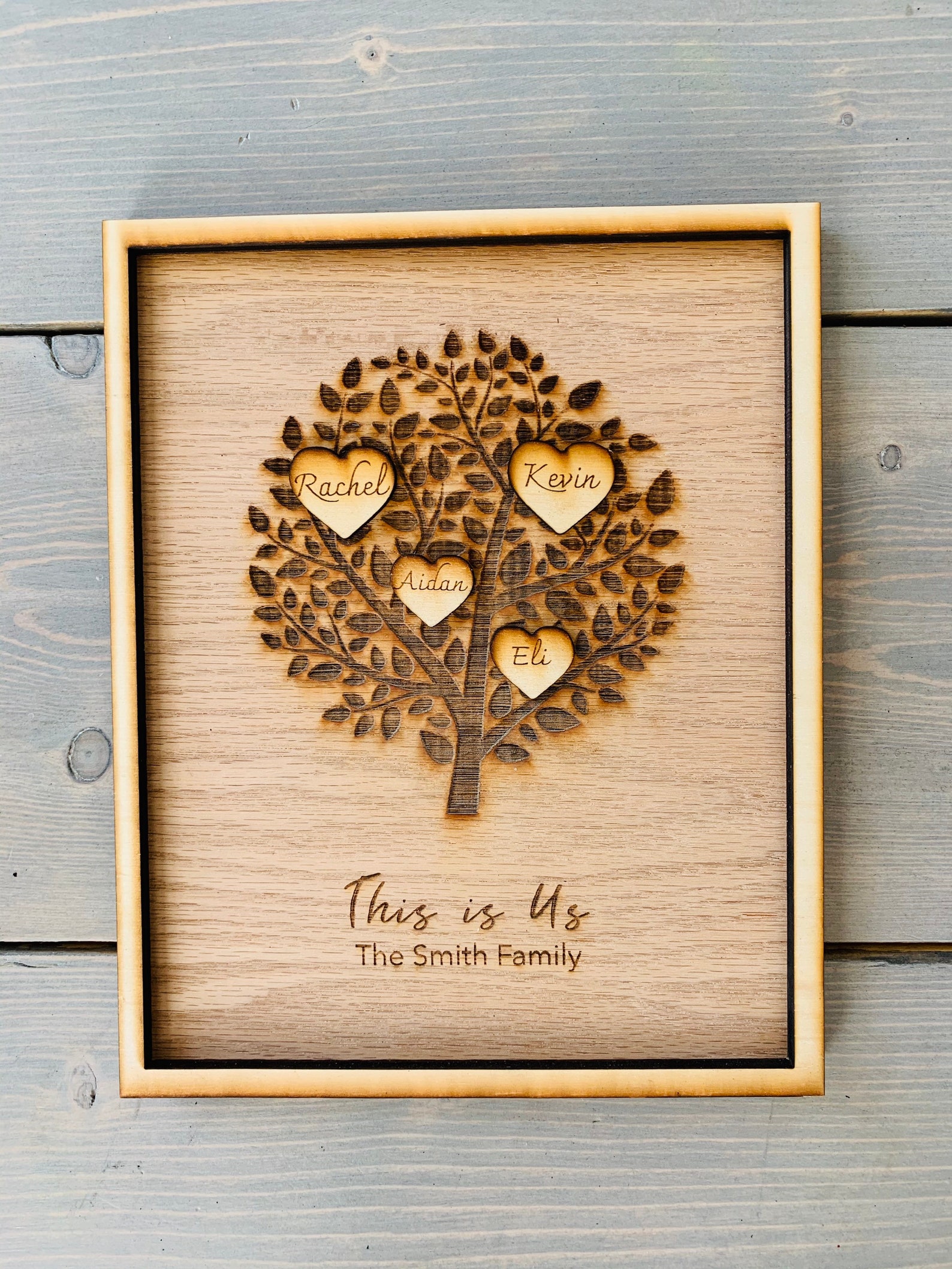 Customizable Family Tree Personalized Family Tree Wood - Etsy