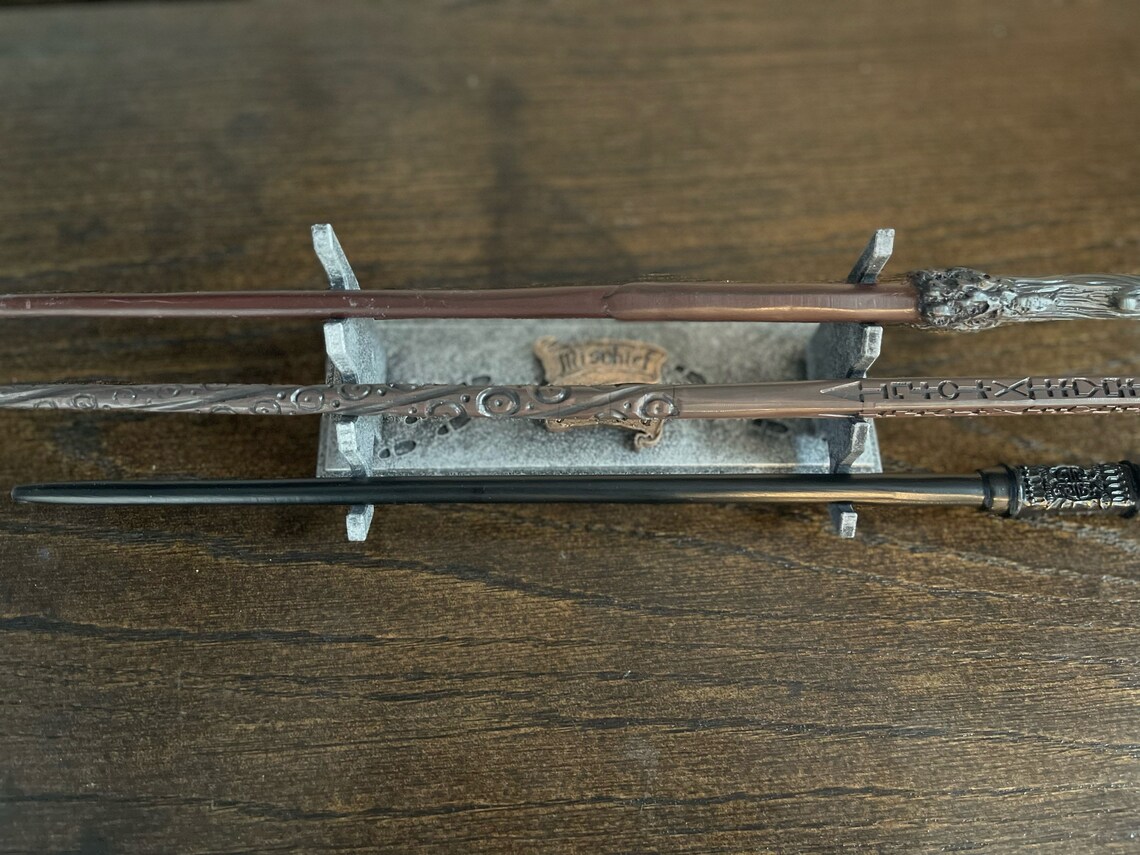 Wizard Wand Stand Holder Mischievous Wand Display - Etsy