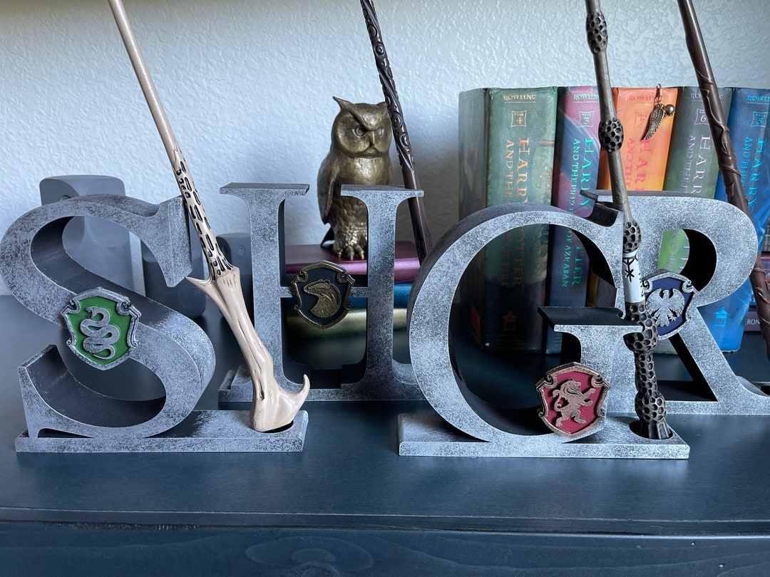 Magic Wand Stand Holder - Wizard School Letter Wand Display - Etsy