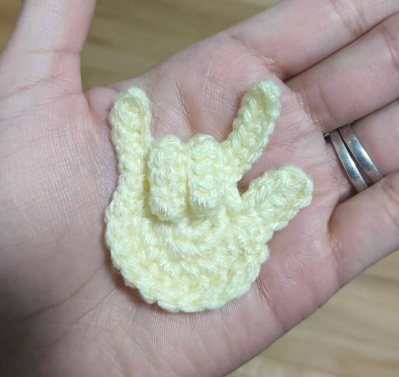 ASL I Love You Applique Crochet Pattern (PDF) - Etsy