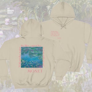 Water Lillies Claude Monet Hoodie, Nature Art Hoodie Claude Monet Print ...