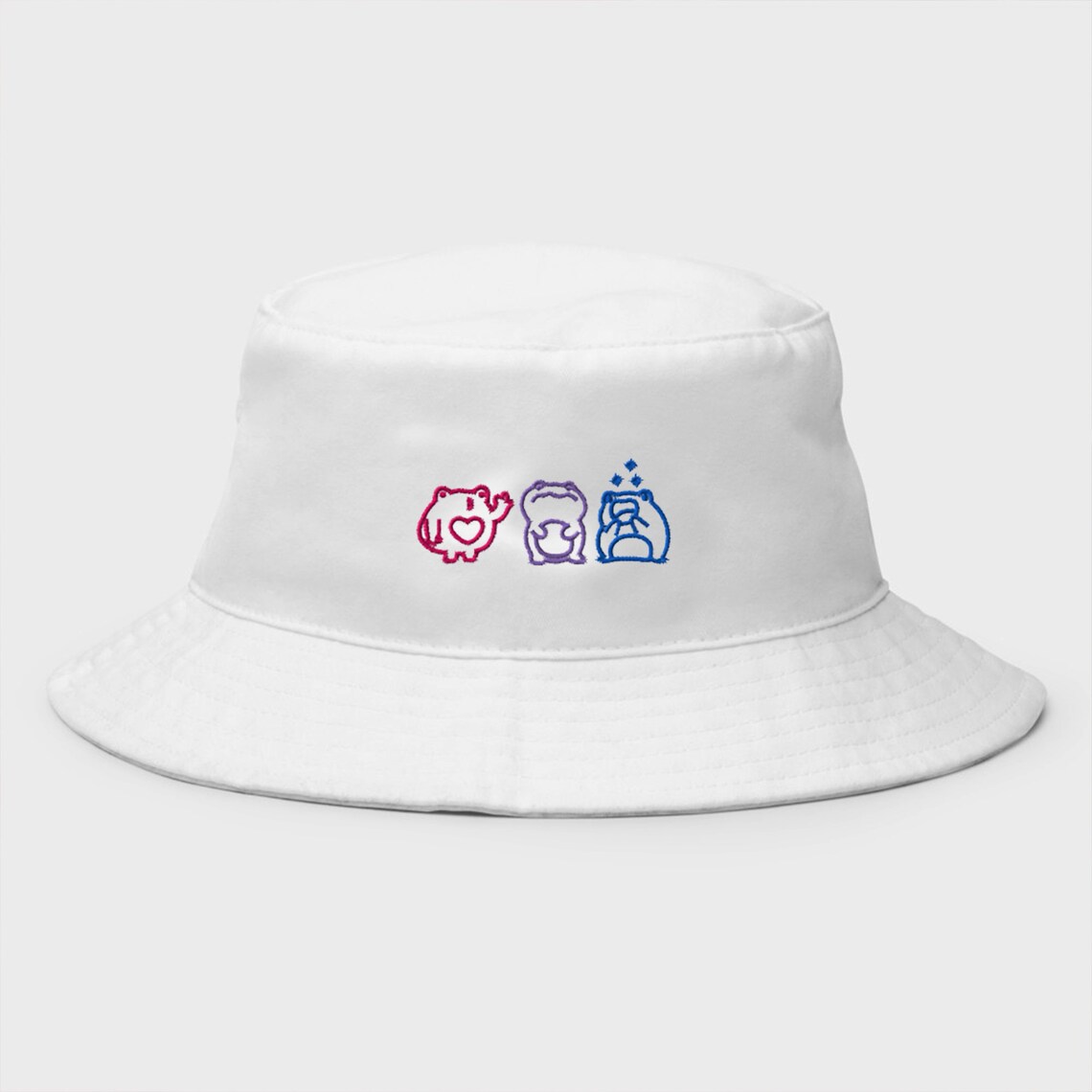 Bisexual Frogs Embroidered Bucket Hat Cute Frog Hat Gay Bi | Etsy