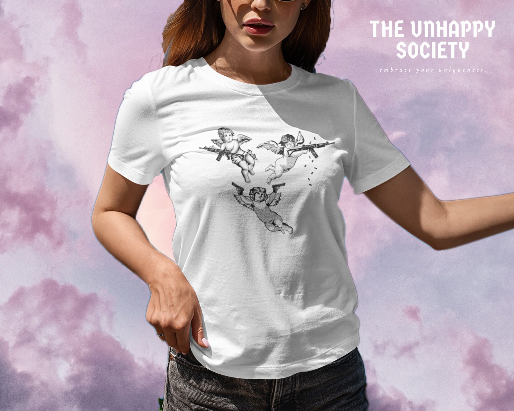 Angels Guns Shirt Baby Angel Shirt Angel Core Cherub Shirt | Etsy