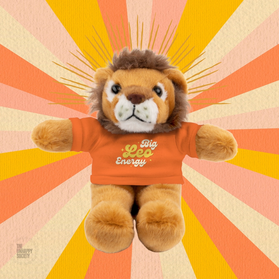Retro Vintage Leo Zodiac Gift, Leo Plushie Cute Plushie Leo Season ...