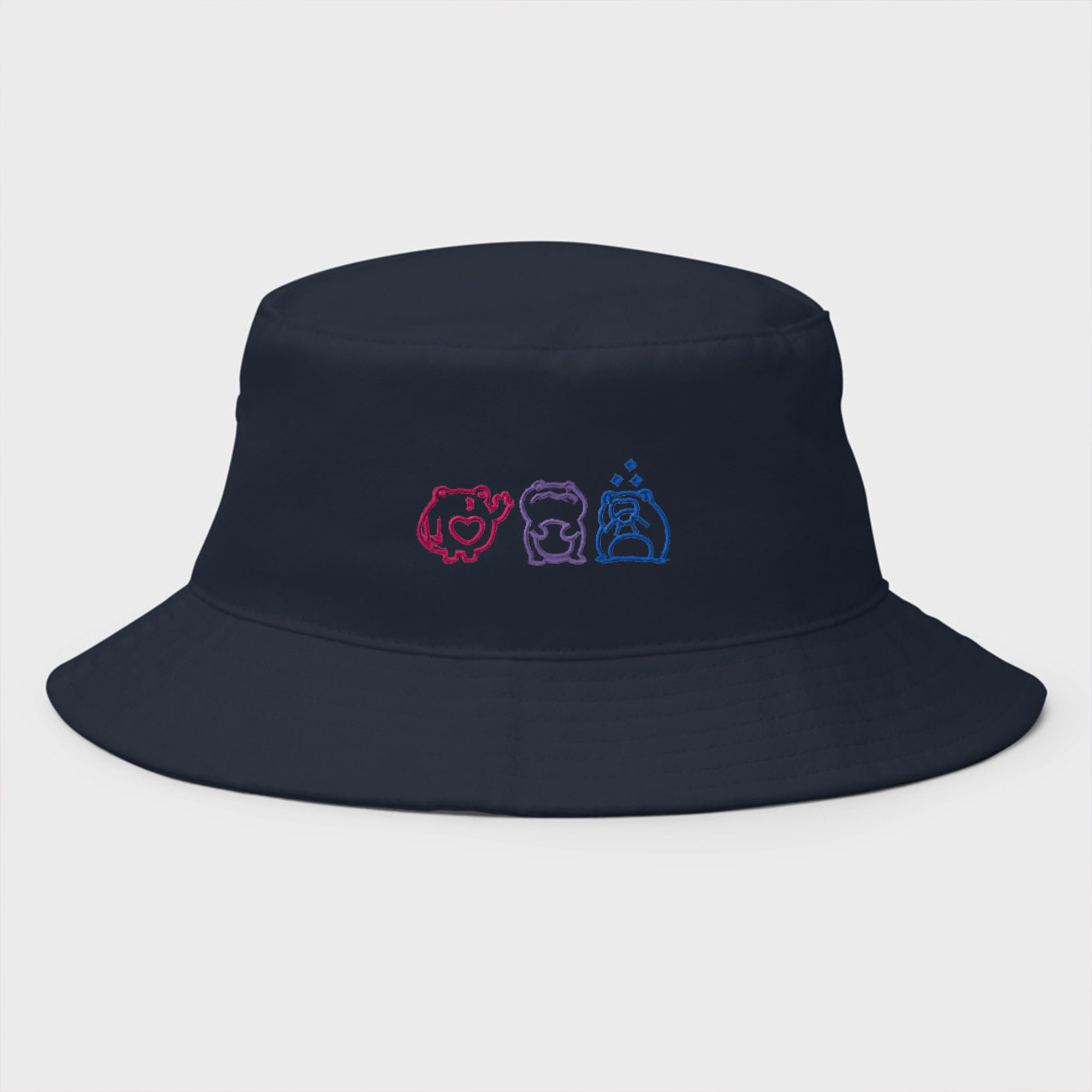 Bisexual Frogs Embroidered Bucket Hat Cute Frog Hat Gay Bi | Etsy