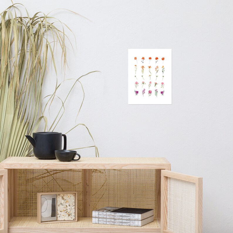 Subtle Lesbian Art Print, Lesbian Poster Floral Print Subtle Pride ...