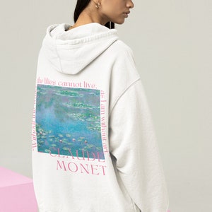 Water Lillies Claude Monet Hoodie, Nature Art Hoodie Claude Monet Print ...