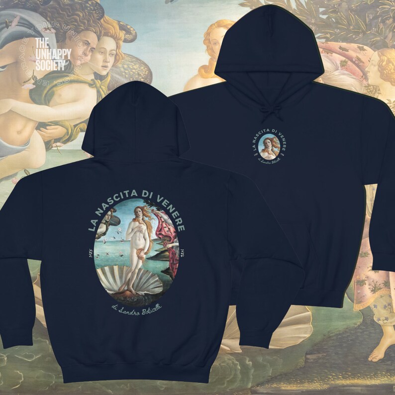 The Birth of Venus Hoodie Renaissance Painting Dark Academia - Etsy