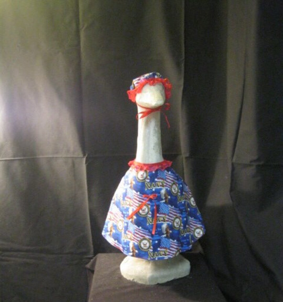 Military Navy Flag Goose Dress/goose Clothes/concrete Goose/lawn Goose ...