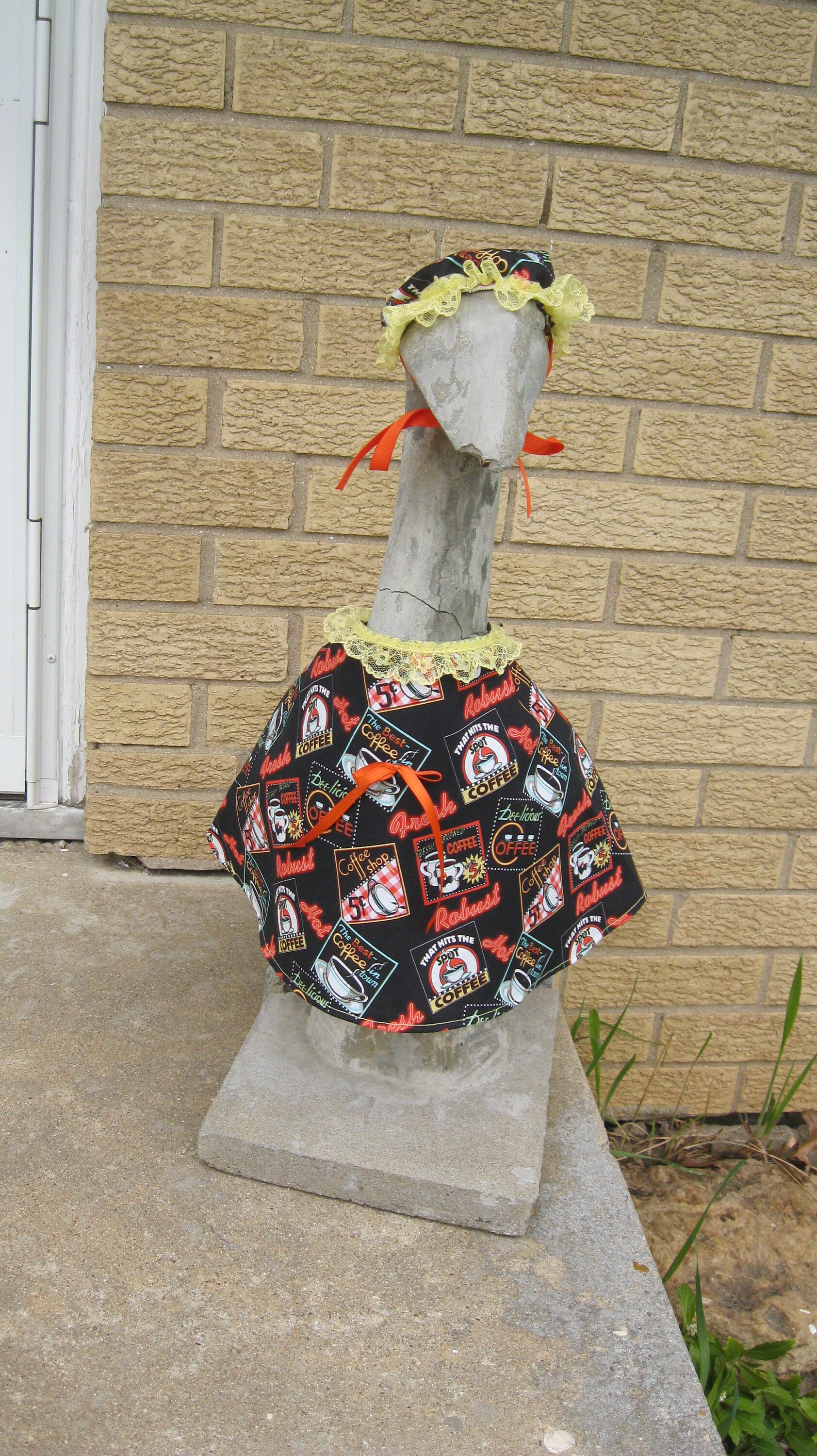 Retro Coffee Goose Dress/goose Clothes/concrete Goose/lawn | Etsy