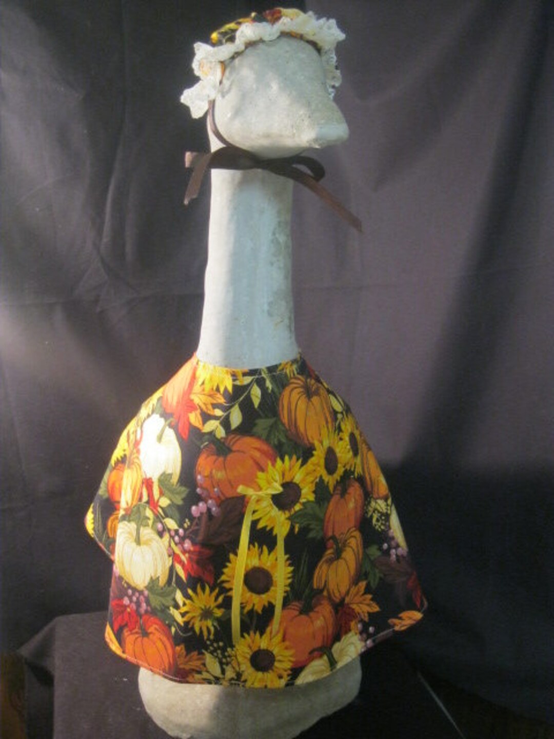 Bountiful Harvest Metallic Goose Dress/goose Clothes/concrete Goose ...