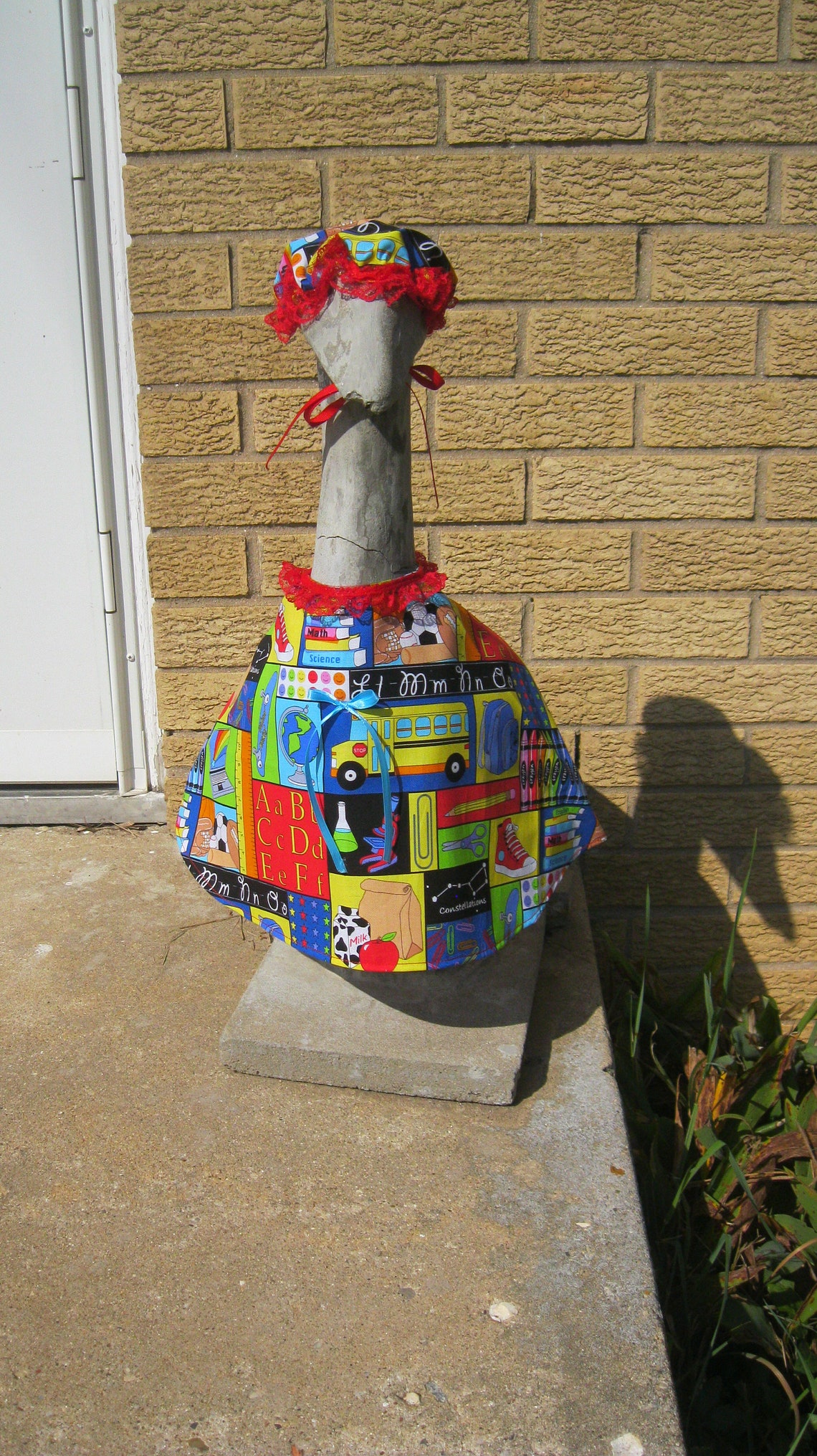 Back to School Goose Dress/goose Clothes/concrete Goose/lawn - Etsy