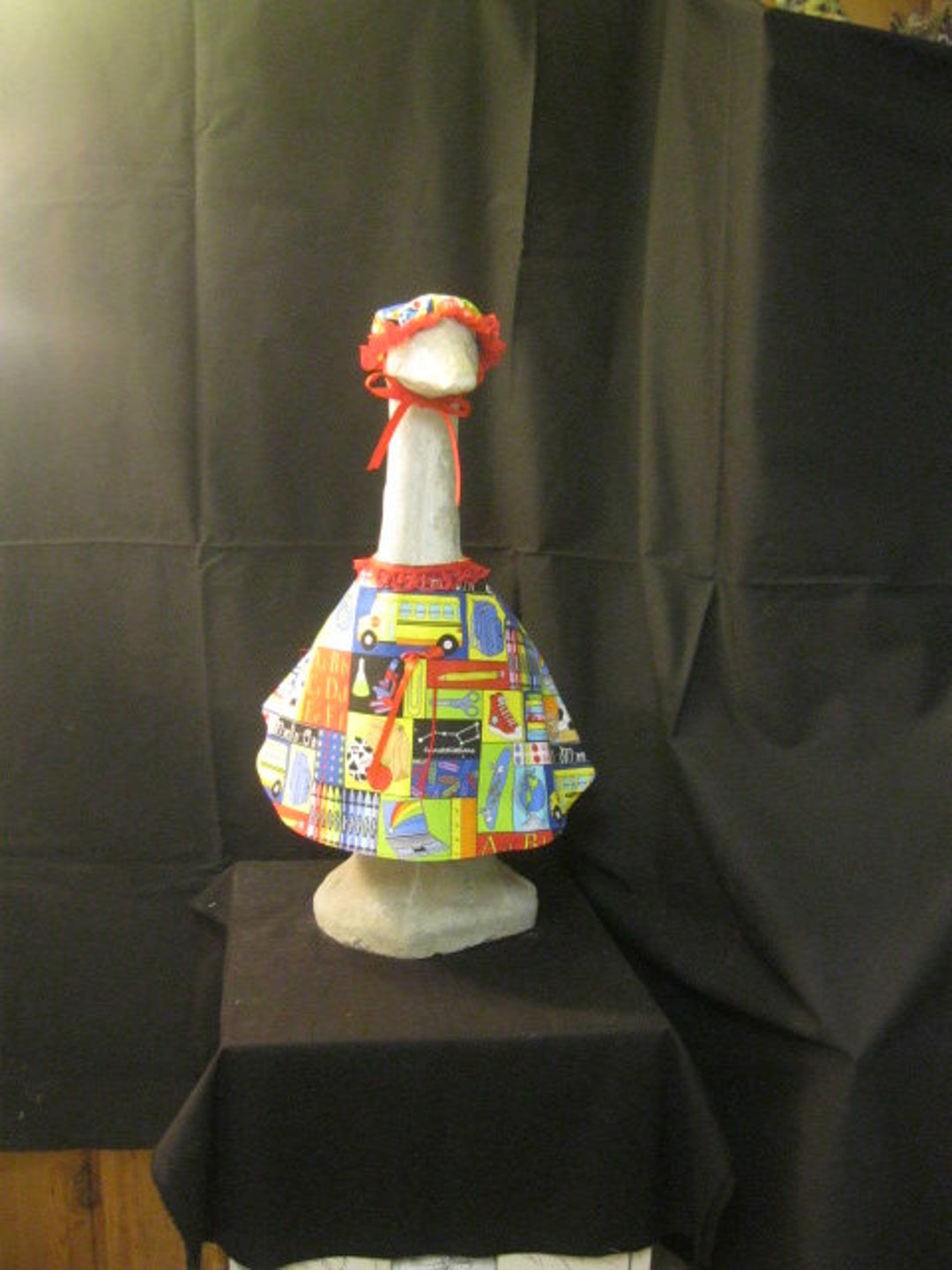 Back to School Goose Dress/goose Clothes/concrete Goose/lawn Goose/lawn ...