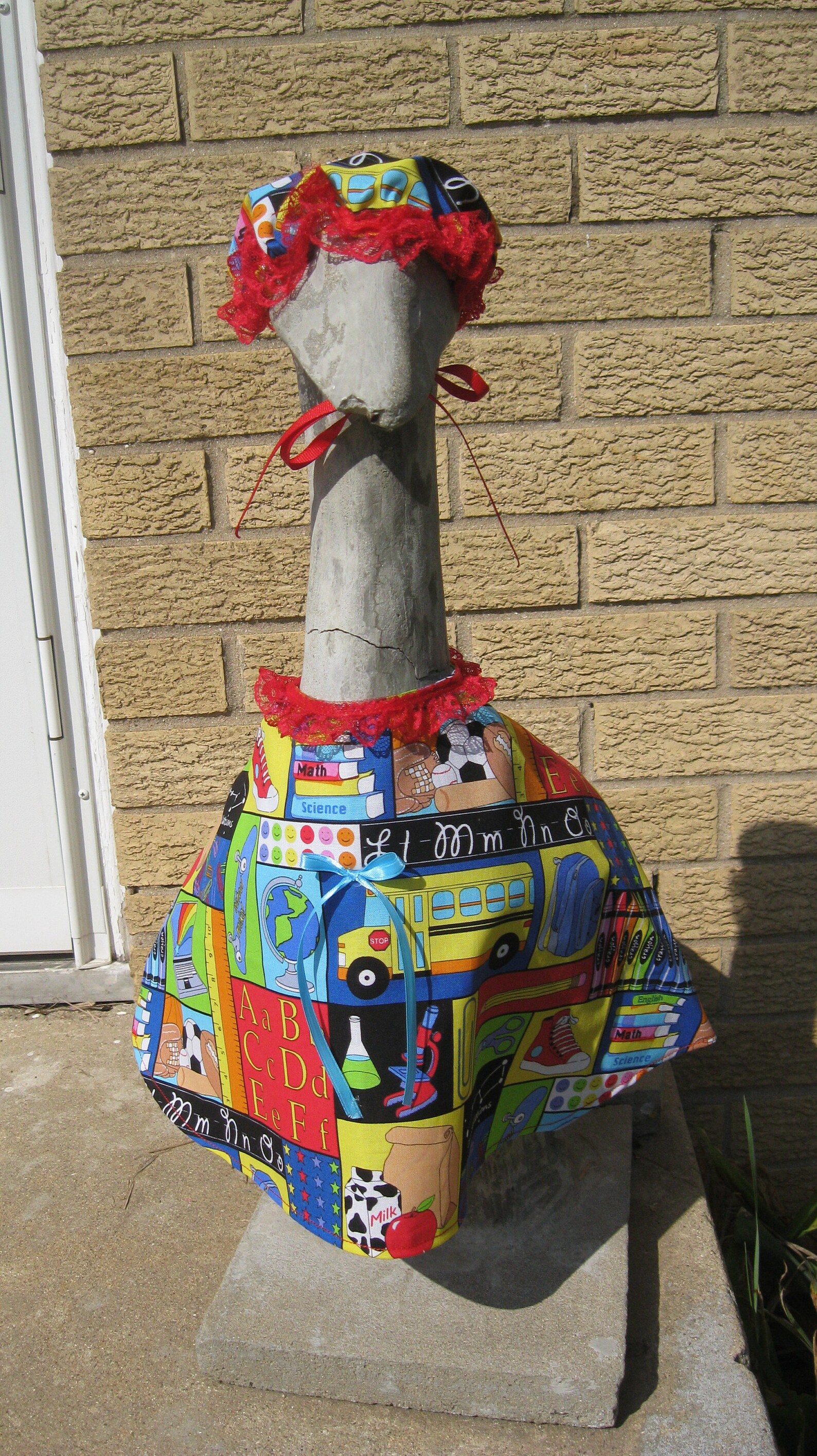 Back to School Goose Dress/goose Clothes/concrete Goose/lawn - Etsy