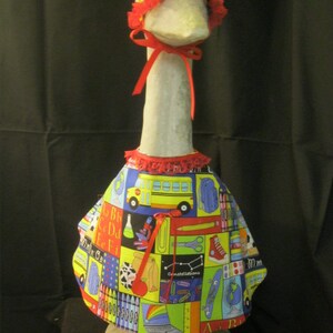 Back to School Goose Dress/goose Clothes/concrete Goose/lawn Goose/lawn ...