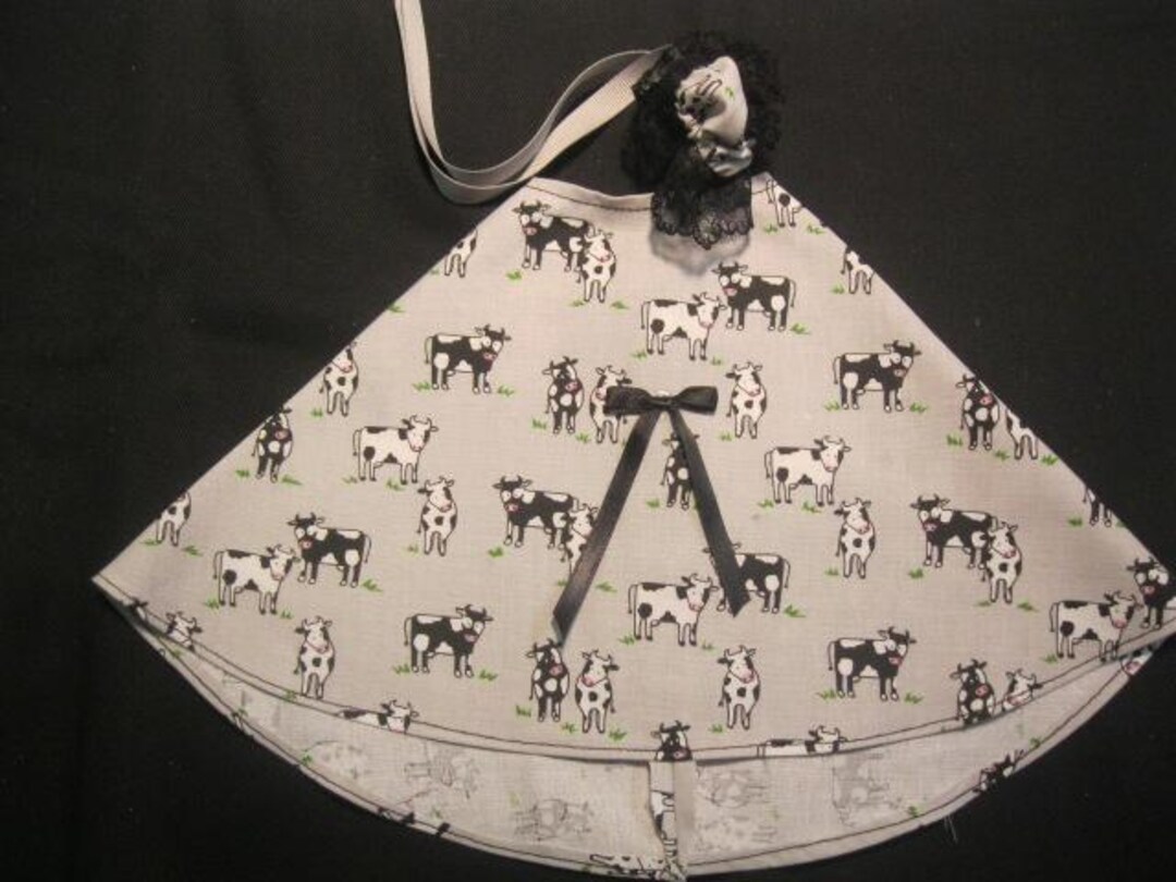 14" Country Cows on Gray Goose Dress/goose Clothes/concrete Goose/lawn ...