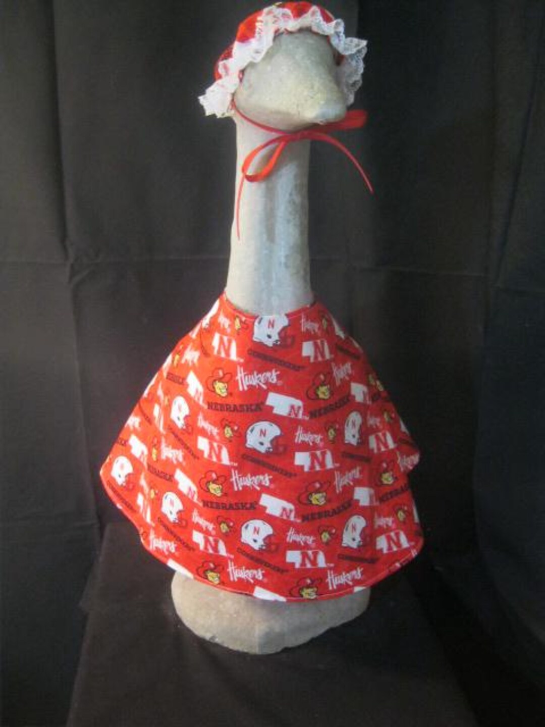 Nebraska Cornhuskers Goose Dress/goose Clothes/concrete Goose/lawn ...