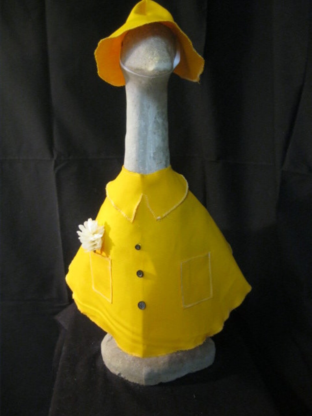 Rain Coat/yellow/goose Dress/goose Clothes/concrete Goose/goose/lawn ...