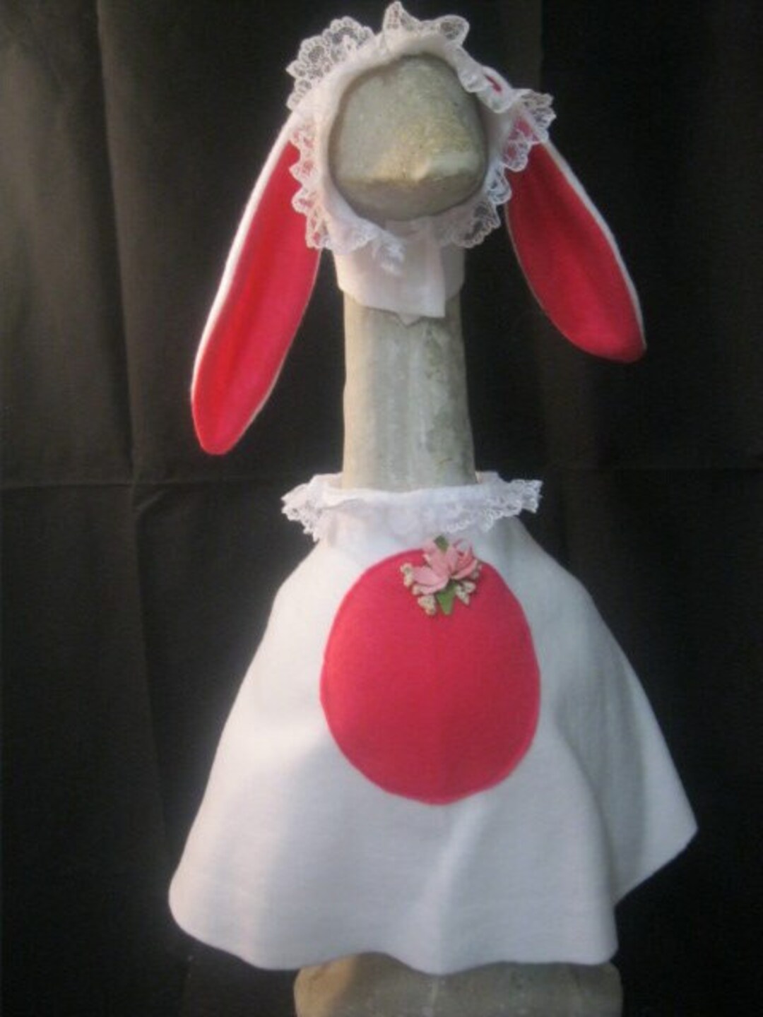 Easter Bunny Goose Dress/goose Clothes/concrete Goose/lawn Goose/lawn ...